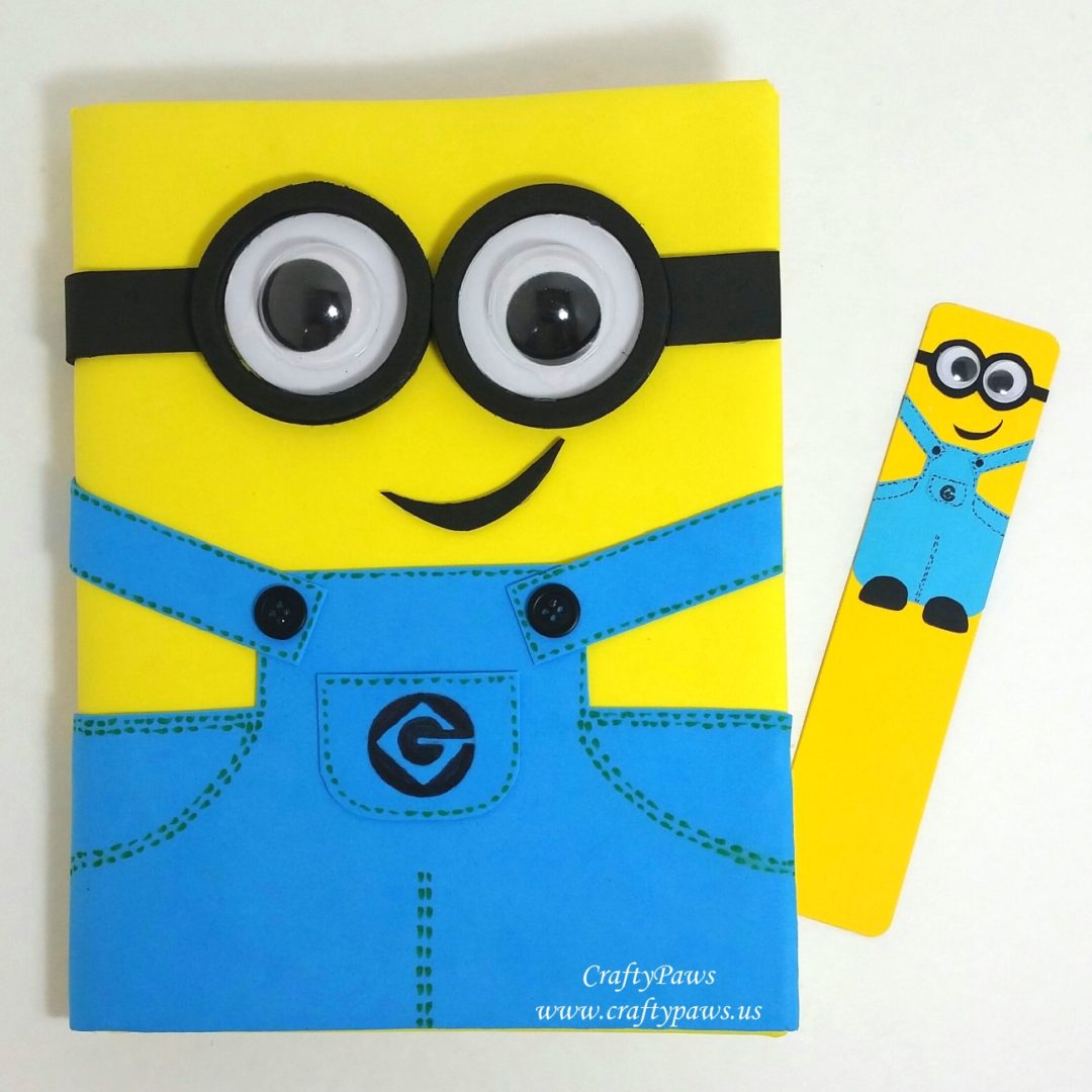 DIY Minion and Angry Bird Notebooks and Bookmarks | CraftyPaws