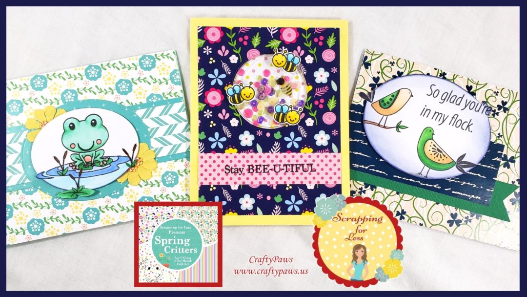 3 Spring Critters Cards | Scrapping For Less April 2019 Blog Hop ...